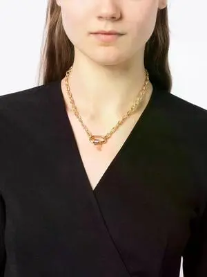 CHARRIOL Tone Stainless Steel Cable-link Necklace With Charm Detail