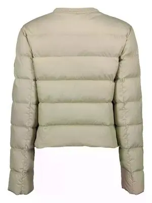 Moncler Quilted Zip-up Padded Jacket With Knitted Collar