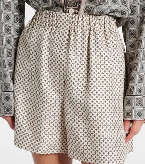 Loro Piana Angelo Silk Twill Bermuda Shorts
