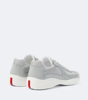 Prada America's Cup Patent Leather Sneakers - Grey