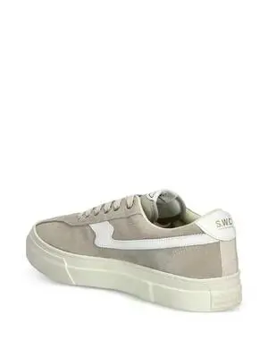 S.W.C STEPNEY WORKERS CLUB Dellow S-strike Cup Suede-panelled Lace-up Sneakers - Grey