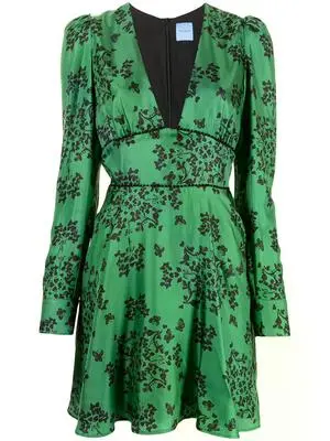 MACGRAW Fable Silk Mini Dress - Green