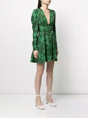 MACGRAW Fable Silk Butterfly Print Mini Dress