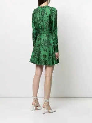 MACGRAW Fable Silk Butterfly Print Mini Dress