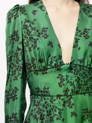 MACGRAW Fable Silk Butterfly Print Mini Dress