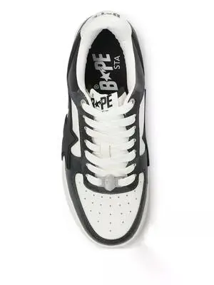 A BATHING APE Sta Star-patch Leather Sneakers
