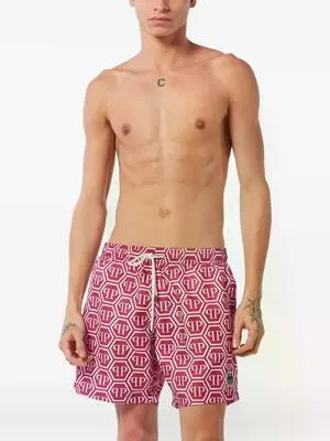 Philipp Plein Monogram Hexagon Swim Shorts