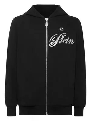 Philipp Plein Crystal-embellished Skull Hoodie - Black