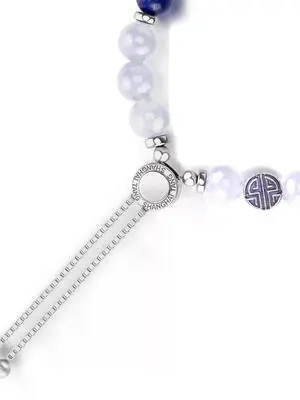 Shanghai Tang Lapis Lazuli And Agate Beaded Bracelet - Silver