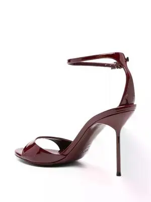 Paris Texas 95mm Patent Leather Ankle Strap Sandals