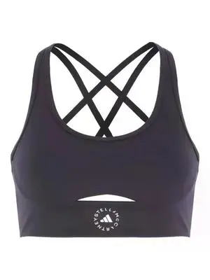 Adidas By Stella McCartney Cross-back Sports Bra - Black