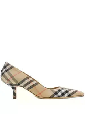 Burberry 55mm Check Dame Pumps - Neutrals