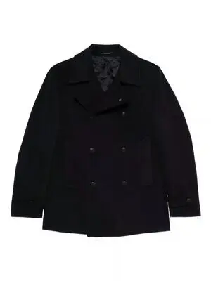 Tagliatore Double-breasted Wool Coat - Blue