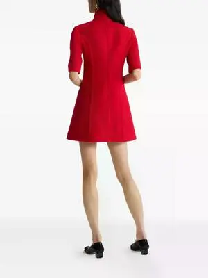 PATOU High-neck Tweed A-line Dress