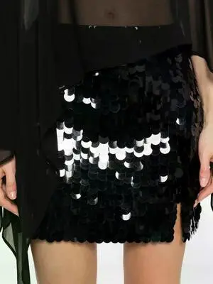 P.a.r.o.s.h Sequin Mini Skirt - Black