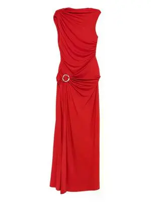 Simkhai Blaine Draped Maxi Dress - Red