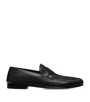 TOM FORD Leather Loafers With Bow Detailing - Black