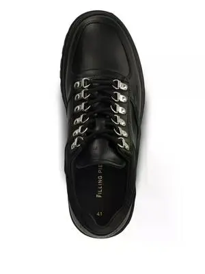 Filling Pieces Leather Lace-up Low-top Sneakers - Black