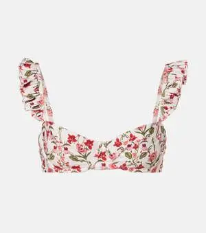 Agua Bendita Floral Bikini Top - Multicoloured
