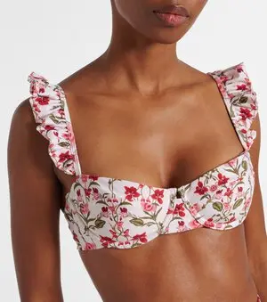 Agua Bendita Floral Bikini Top - Multicoloured