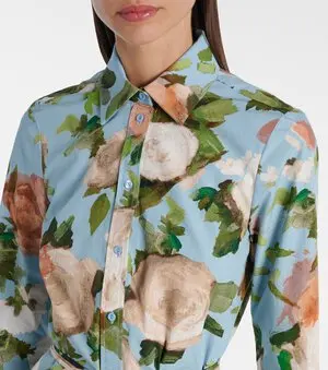 Erdem Floral Cotton Shirt Dress