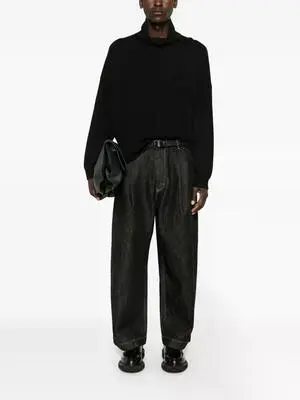 Studio Nicholson Wide Leg Pleated Jeans