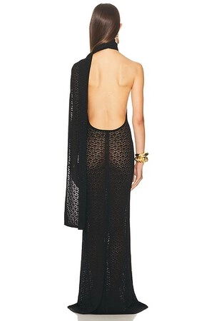 HELSA Robbyn Wrap Gown - Black
