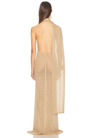 HELSA Robbyn Wrap Gown - Tan