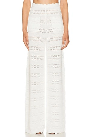 HELSA Scalloped Knit Trousers