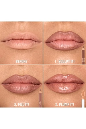 Charlotte Tilbury Supernudes Lip Cheat Long-lasting Waterproof Lip Liner Duo - Medium