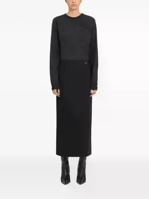 MAISON MARGIELA Panelled Midi Skirt - Black