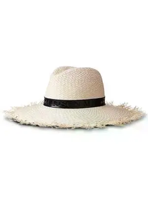 MAISON MICHEL Zango Straw Fedora Hat - Neutrals