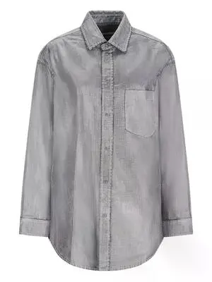 DARKPARK Denim-effect Collared Shirt - Grey