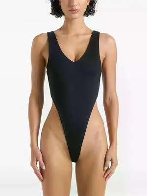 Manière De Voir Deep Plunge V-neck Bodysuit