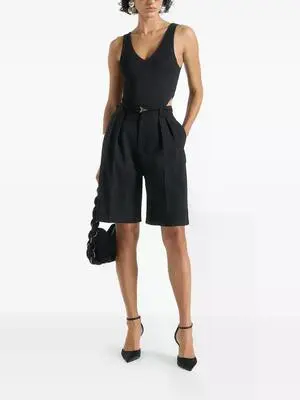 Manière De Voir Deep Plunge V-neck Bodysuit