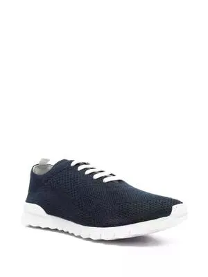 Kiton Lace-up Low-top Sneakers - Blue