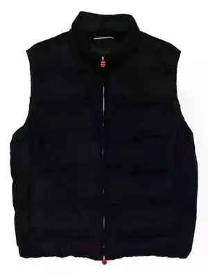 Kiton Quilted Zip-fastening Vest - Blue