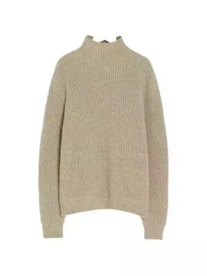 LEMAIRE High-neck Ribbed Knit Sweater - Neutrals