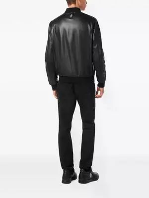 BILLIONAIRE Leather Bomber Jacket