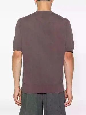 VIVIENNE WESTWOOD Logo-embroidered Short-sleeve Sweater