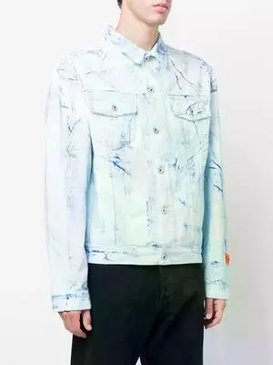 Heron Preston Overdyed Abstract Pattern Shirt Jacket