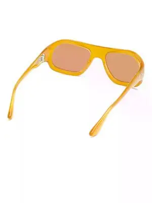 PORT TANGER Geometric Frame Tinted Lens Sunglasses - Yellow
