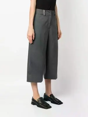 Fabiana Filippi Pressed Crease Wool Cropped Trousers