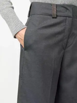 Fabiana Filippi Pressed Crease Wool Cropped Trousers