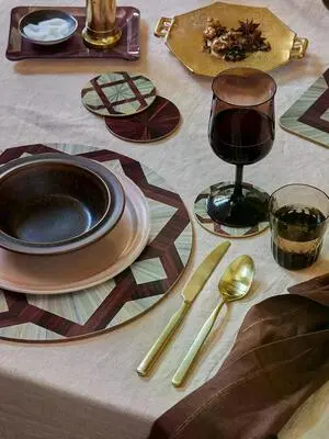 HESTIALIVING Arabesque Geometric Tablemats