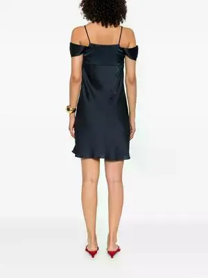 Theory Off-shoulder Draped Mini Dress