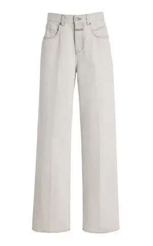 Closed Nikka Rigid Mid-rise Wide-leg Jeans - Grey