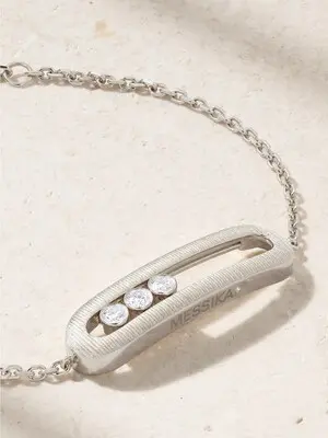 Messika Move Classique Ciselé 18-karat White Diamond Bracelet