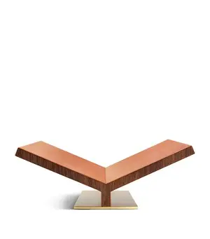 Assouline Walnut-leather Classic Collector Bookstand - Brown