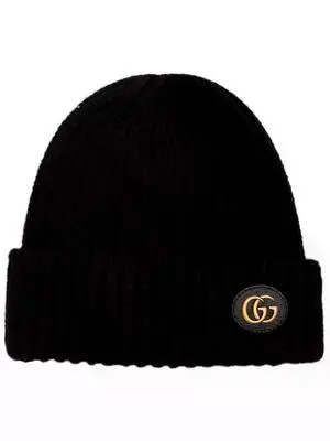 Gucci Double G Logo Beanie - Black